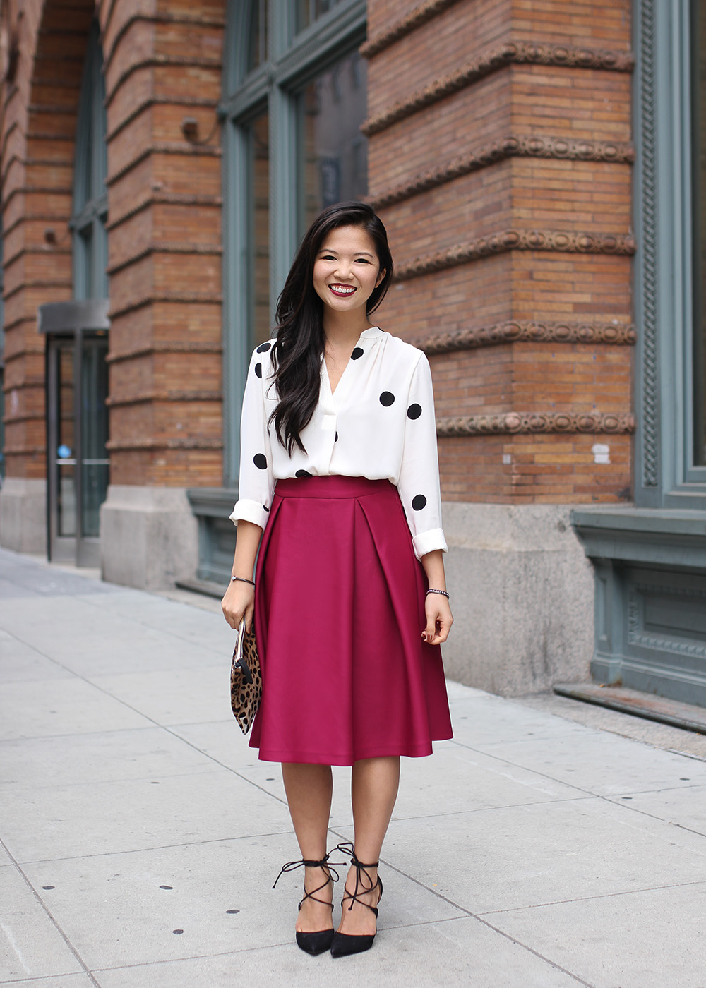 Polka Dot Blouse Skirt The Rules NYC Style Blogger Polka Dot Blouse Skirt The Rules NYC Style Blogger